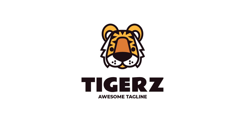 Tigerz Simple Mascot Logo 6 #498098 - TemplateMonster
