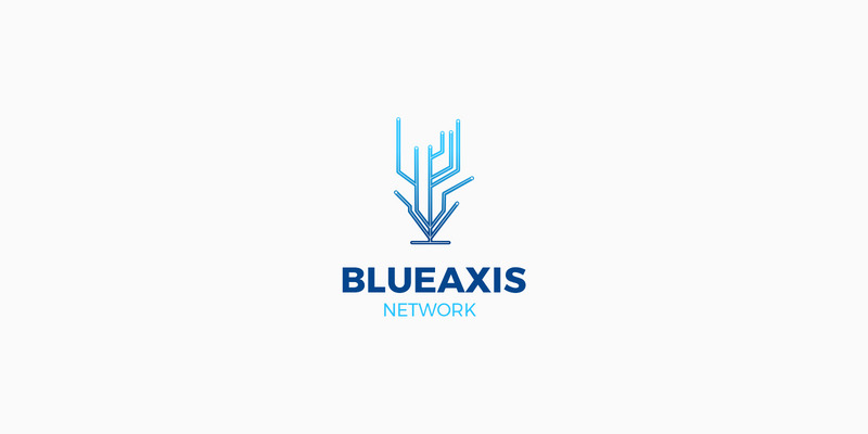 Blue Axis Gradient Line Logo #468176 - TemplateMonster