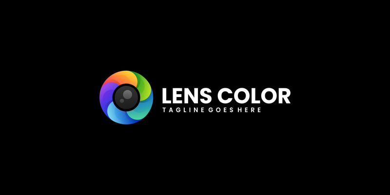 Lens Color Gradient Logo Style #235882 - TemplateMonster