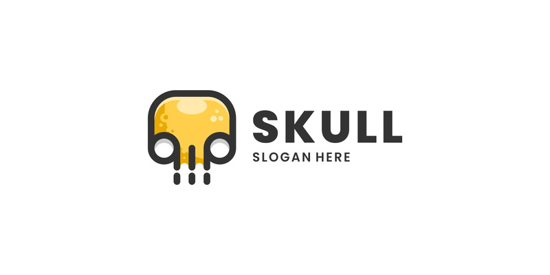 Skull Simple Mascot Logo Design #241825 - TemplateMonster