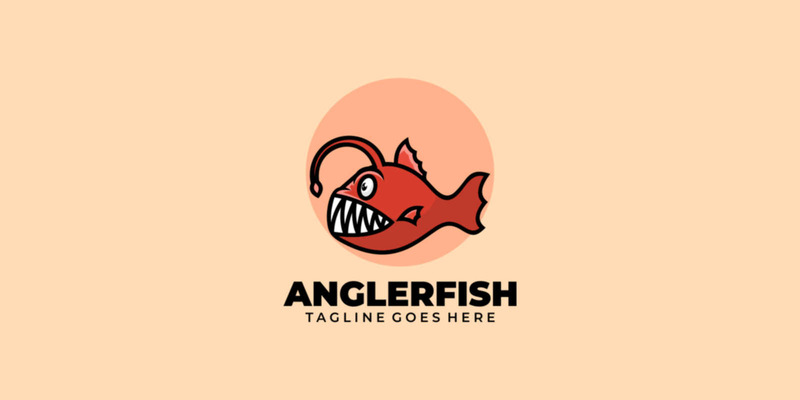 Anglerfish Mascot Cartoon Logo #321796 - TemplateMonster
