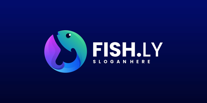 Circle Fish Gradient Logo Design #260781 - TemplateMonster