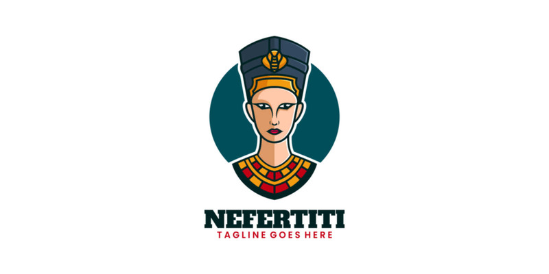 Nefertiti Simple Mascot Logo #330609 - TemplateMonster