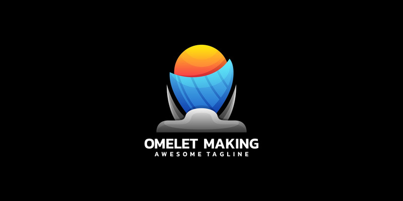 Omelet Gradient Logo Design #240303 - TemplateMonster