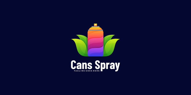 Cans Spray Gradient Colorful Logo #189982 - TemplateMonster
