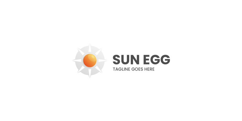 Sun Egg Gradient Logo Style #325242 - TemplateMonster