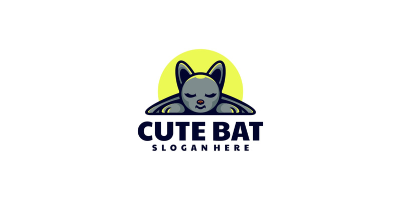 Cute Bat Simple Mascot Logo Style #230176 - TemplateMonster