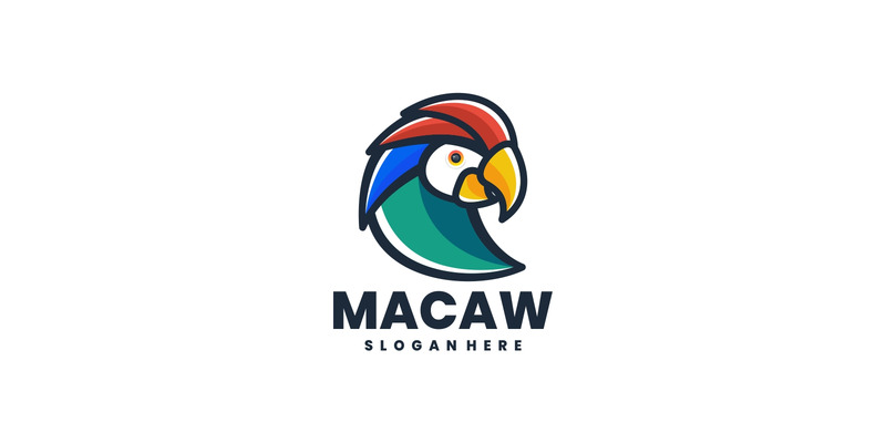 Macaw Color Mascot Logo Style #276260 - TemplateMonster