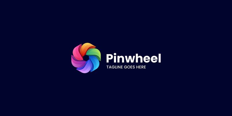 Pinwheel Gradient Colorful Logo 1 #325784 - TemplateMonster