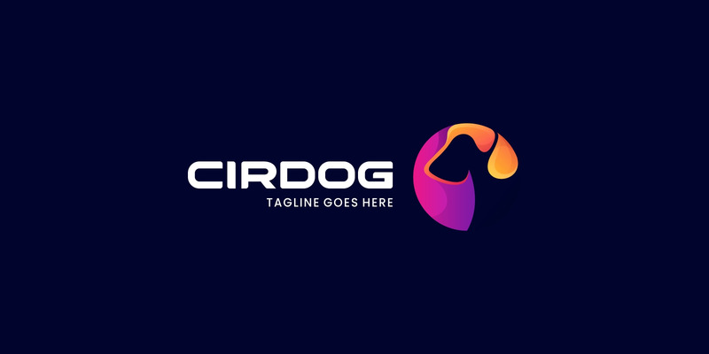 Circle Dog Negative Space Logo #247256 - TemplateMonster