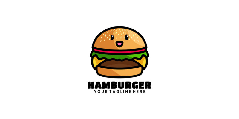 Hamburger Cartoon Logo Style #321497 - TemplateMonster