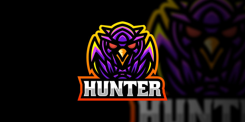 Hunter Owl Sport and E-Sports Logo #227147 - TemplateMonster