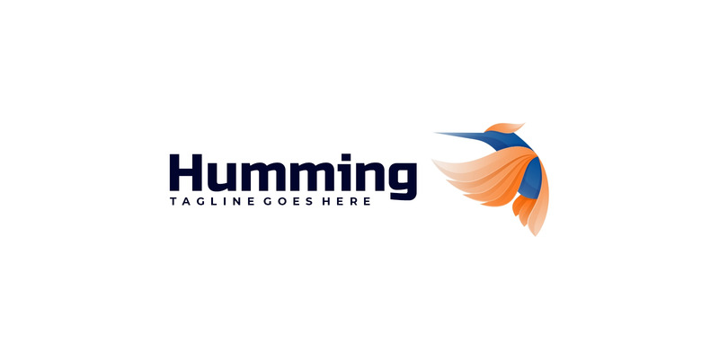 Humming Bird Gradient Logo Style #217879 - TemplateMonster