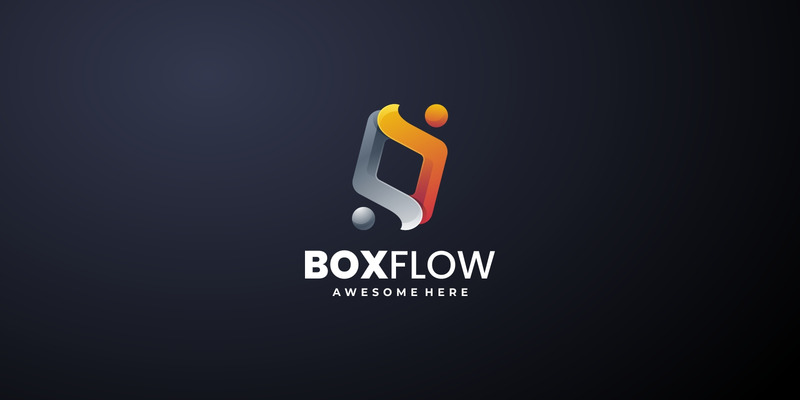 Box Flow Gradient Logo Style #237766 - TemplateMonster