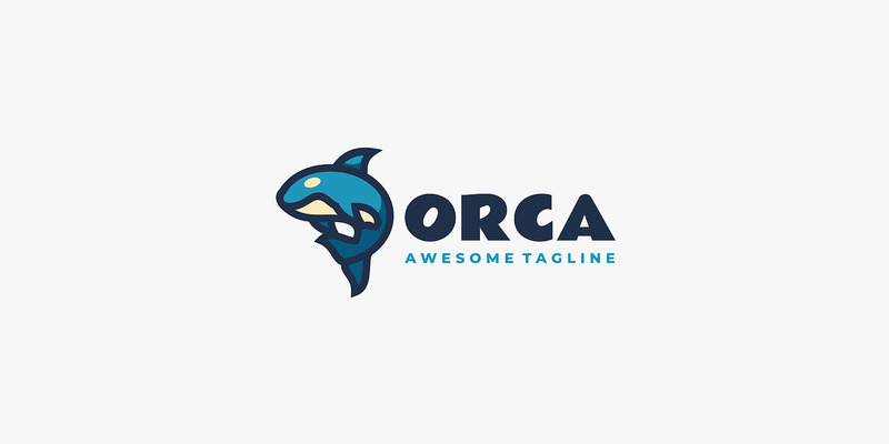 Orca Simple Mascot Logo Template 1 #382271 - TemplateMonster
