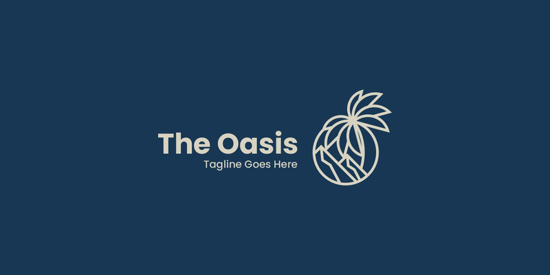 The Oasis Line Art Logo Style #323798 - TemplateMonster