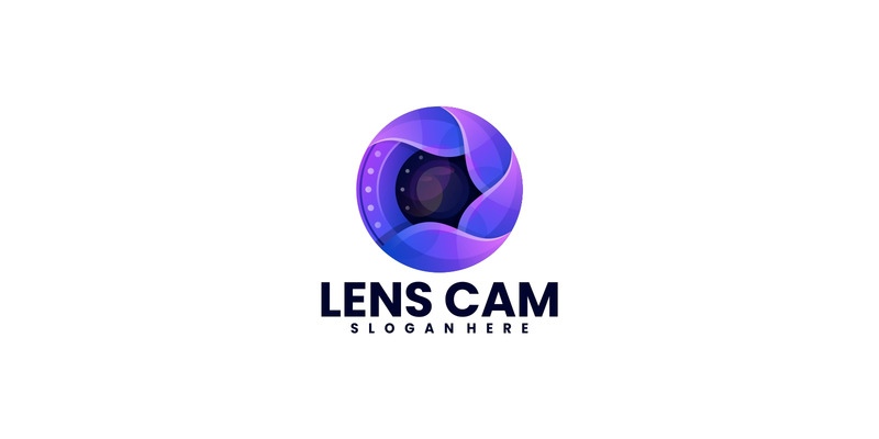 Lens Camera Gradient Logo #298724 - TemplateMonster