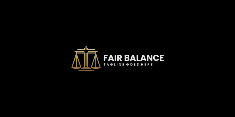 Fair Balance Line Art Logo #315398 - TemplateMonster