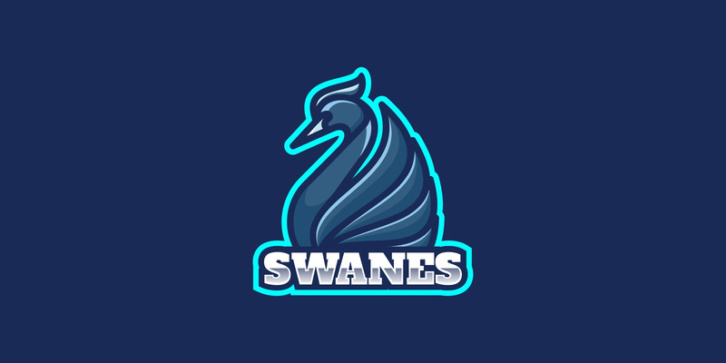 Swan E-Sports Logo Design #300585 - TemplateMonster