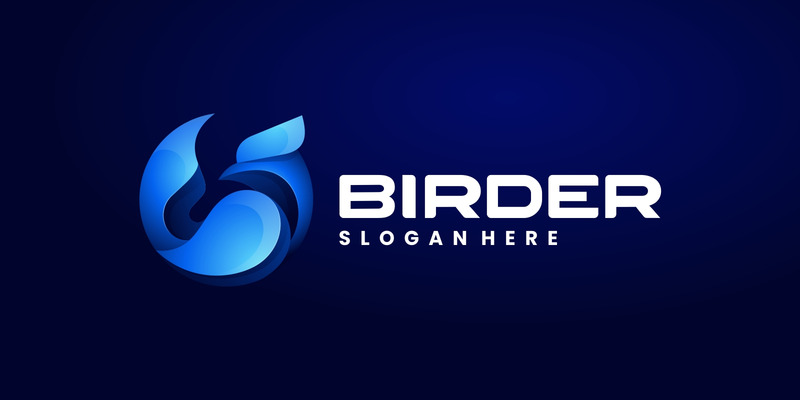 Vector Bird Color Gradient Logo Template - TemplateMonster