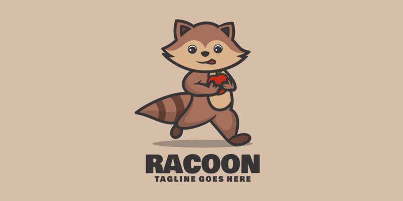 Raccoon Mascot Cartoon Logo 1 #337023 - TemplateMonster