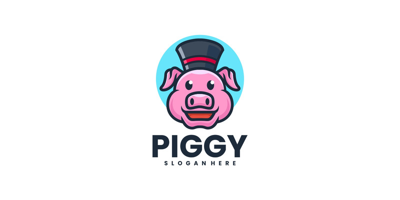 Piggy Mascot Cartoon Logo Style #297095 - TemplateMonster