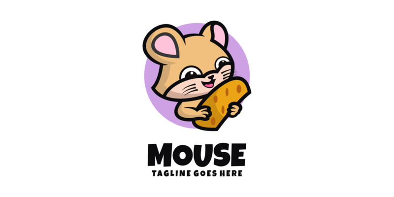 Mouse Mascot Cartoon Logo 1 #339677 - TemplateMonster