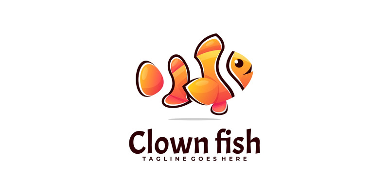 Clown Fish Gradient Logo Style #224336 - TemplateMonster