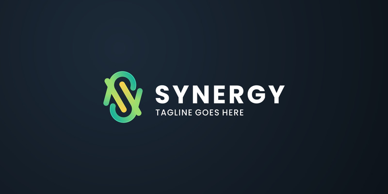Synergy Line Gradient Logo #278832 - TemplateMonster