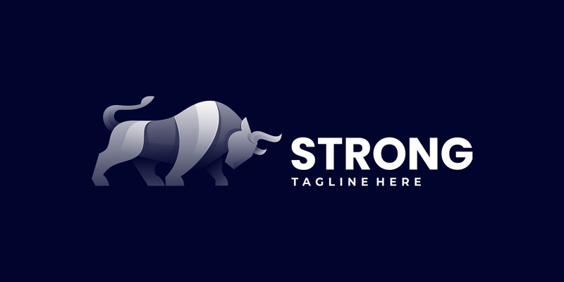 Strong Bull Gradient Logo Style #229990 - TemplateMonster