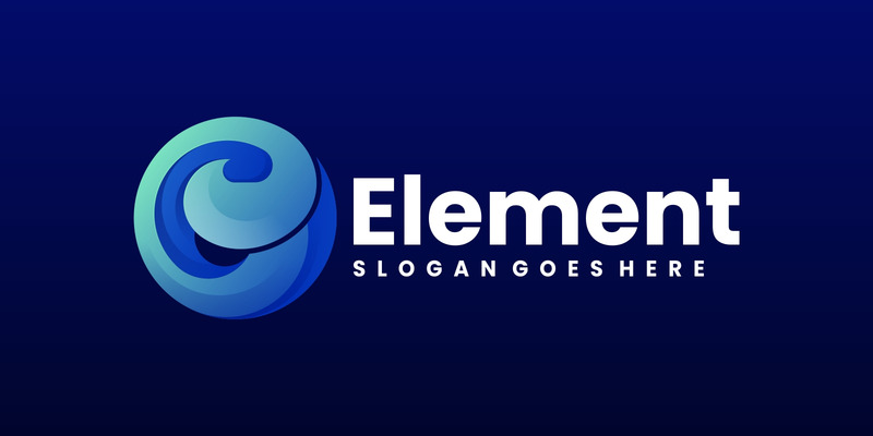 Letter E - Element Gradient Logo #273619 - TemplateMonster
