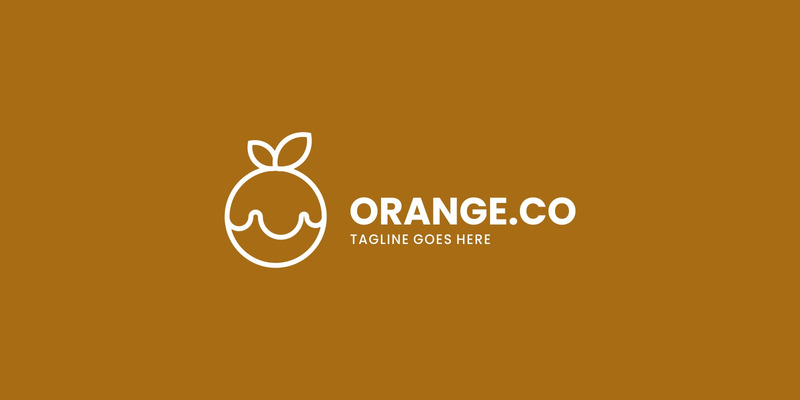 Orange Line Art Logo Template #298938 - TemplateMonster