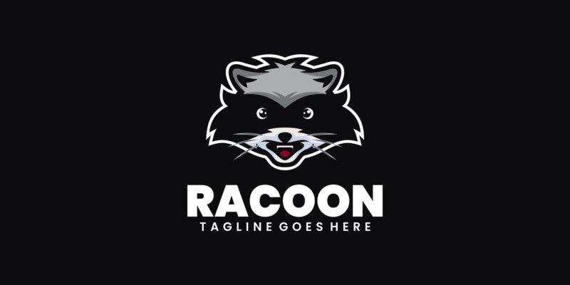Raccoon Simple Mascot Logo 1 #351157 - TemplateMonster