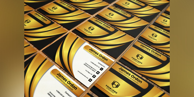 Gold Business Card Design 1 #274995 - TemplateMonster