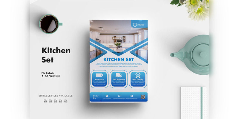 Kitchen Set Flyer Template #274985 - TemplateMonster