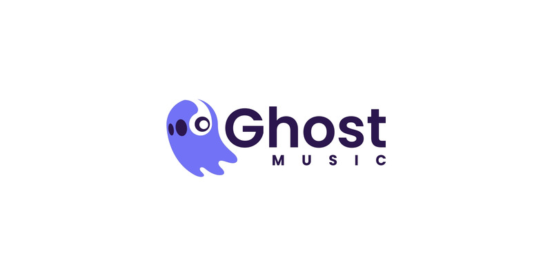 Ghost Music Simple Logo Style #274119 - TemplateMonster