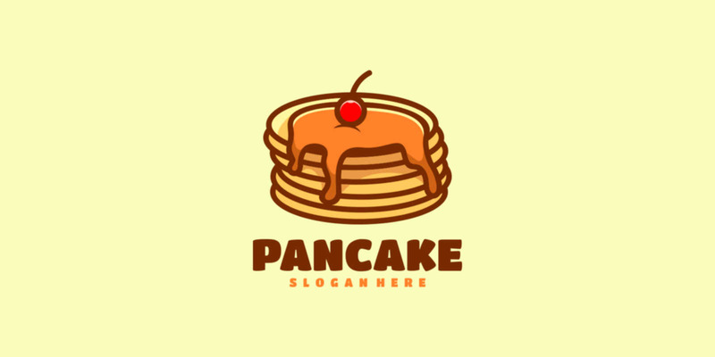 Pancake Simple Mascot Logo #325783 - TemplateMonster
