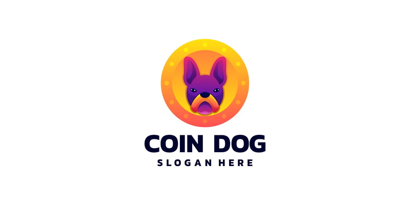 Coin Dog Gradient Logo Style #238993 - TemplateMonster