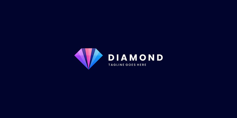 Diamond Gradient Colorful Logo #322564 - TemplateMonster