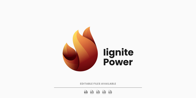 Ignite Fire Gradient Logo #242382 - TemplateMonster