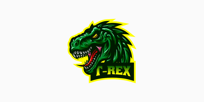 T- Rex E Sport and Sport Logo #392942 - TemplateMonster