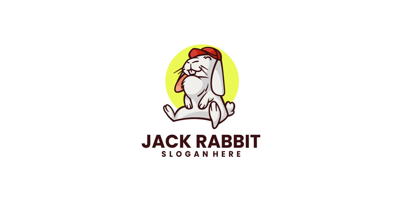Jack Rabbit Mascot Cartoon Logo #234129 - TemplateMonster