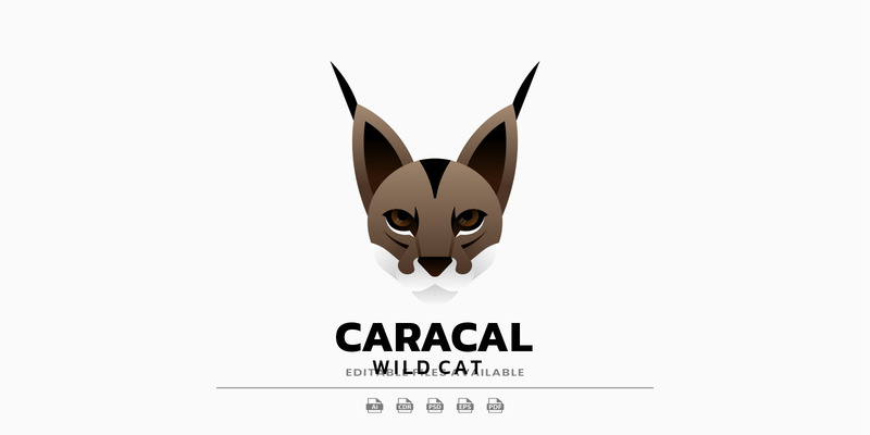 Caracal Gradient Logo Style #236283 - TemplateMonster