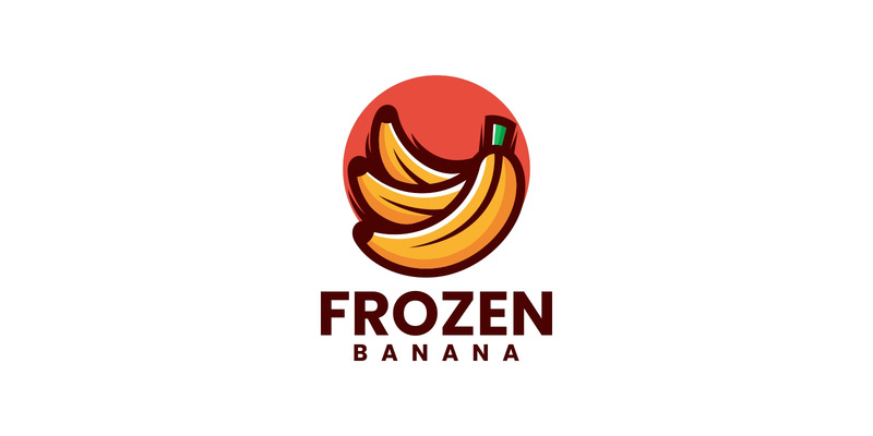 Frozen Banana Simple Logo #275712 - TemplateMonster