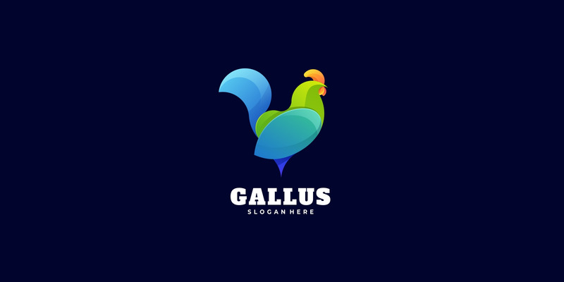 Gallus Gradient Colorful Logo #186335 - TemplateMonster