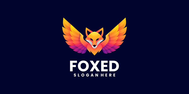 Fox Gradient Colorful Logo Template #247249 - TemplateMonster