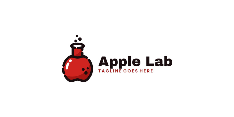 Apple Lab Simple Mascot Logo #240799 - TemplateMonster