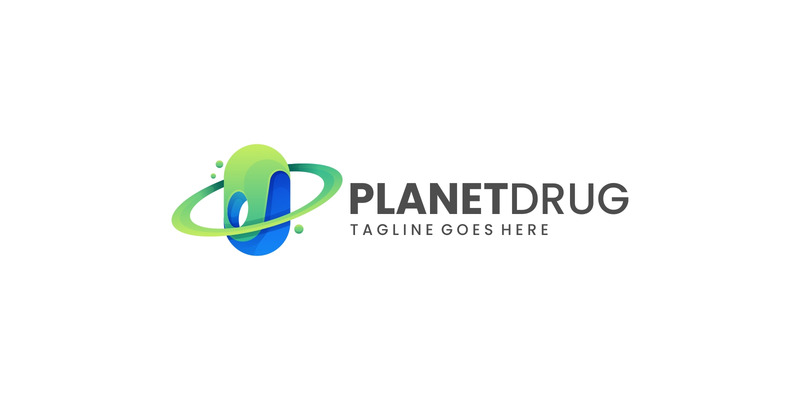 Planet Drug Gradient Logo #247315 - TemplateMonster