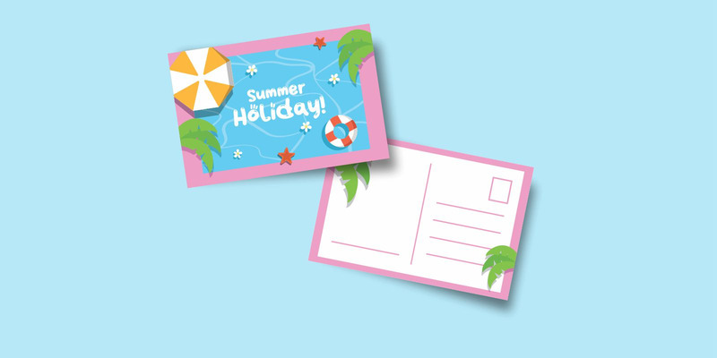 Summer Post Card Template Design 2 #345314 - TemplateMonster