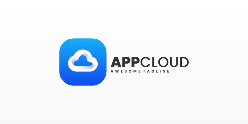 App Cloud Simple Logo Design #274449 - TemplateMonster